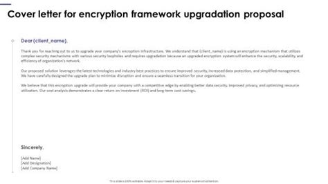 Encryption Framework Upgradation Proposal Powerpoint Presentation And Slides Slideteam