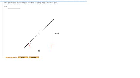 Solved Use an inverse trigonometric function to write θ as Chegg