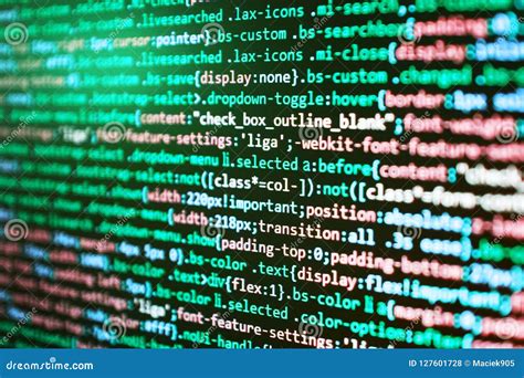 abstract source code background laptop screen show abstract computer