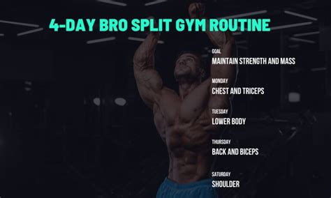 The Ultimate 4 Day Bro Split Routine With Pdf The Fitness Phantom