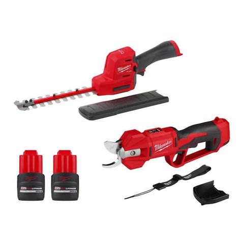 Milwaukee M12 12v Cordless Brushless Pruner Shears With M12 8 In Hedge