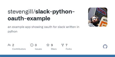 github stevengill slack python oauth example an example app showing oauth for slack written