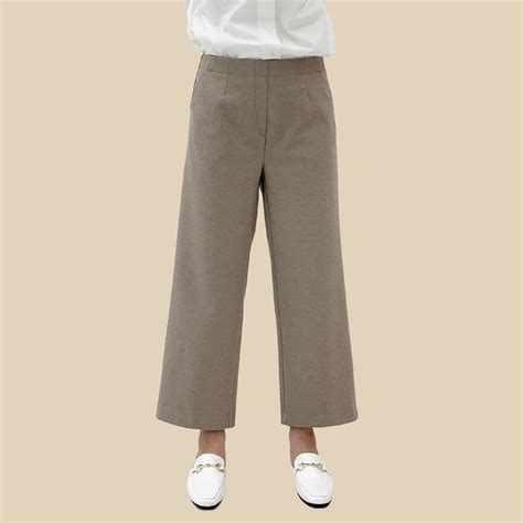 믹스밍글 여성 밴딩 슬랙스 바지 겨울 모직 기모 통바지 와이드 정장 팬츠 빅사이즈 결혼식 엄마바지 헤링본