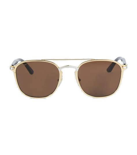 Cartier Eyewear Collection C De Cartier Aviator Sunglasses Cartier