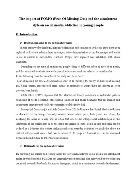 Protocol Systematic Review Pdf Systematic Review Attachment Theory