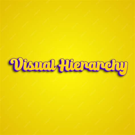 Premium Photo Visualhierarchy Typography 3d Design Yellow Pink White Background Photo 