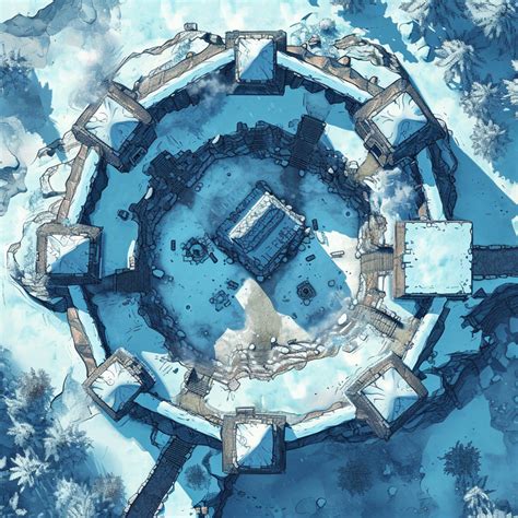 Ice Themed RPG Maps Bundle Dungeons And Dragons RPG Iso High Detail Bundle Varied