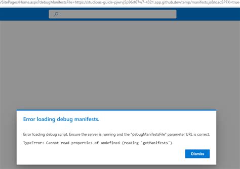 Github Codespaces Manifestsjs Loading Issue For Spfx Project Stack