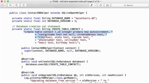 Seu It448 Database Execsql Rawquery Cursor Youtube