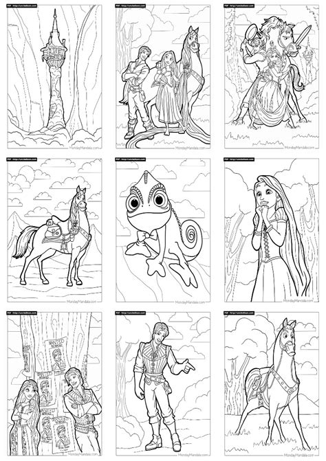 라푼젤 색칠공부 디즈니 무료 Pdf도안