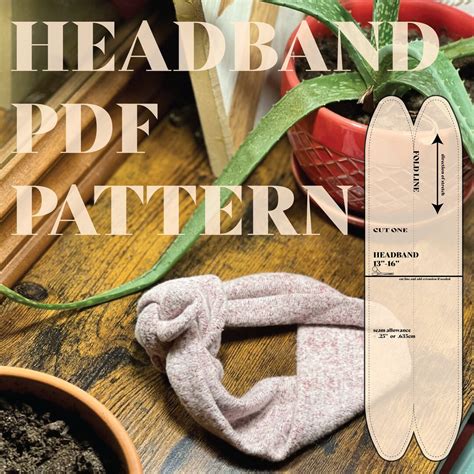 Headband Sewing Pattern PDF Downloadable Pattern Baby Adult Sizes Etsy