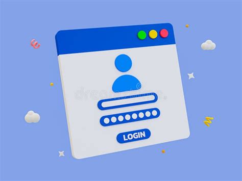3d Minimal User Authentication Concept User Verification Concept Stock