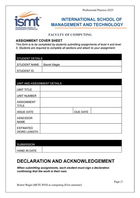 Pp Assignment Of Pp INTERNATIONAL SCHOOL OF MANAGEMENT AND