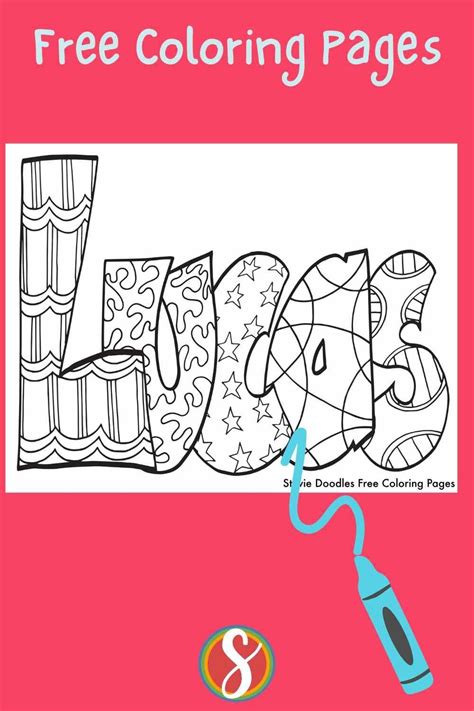 Free Lucas Coloring Page — Stevie Doodles Bubble Letter Names Jesse
