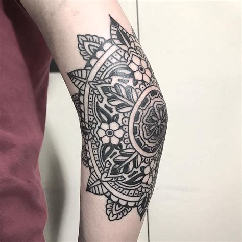 Mandala Elbow Tattoos