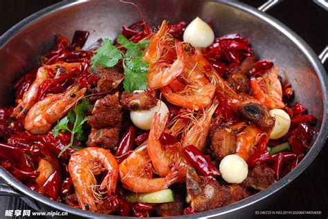 干锅虾摄影图传统美食餐饮美食摄影图库昵图网