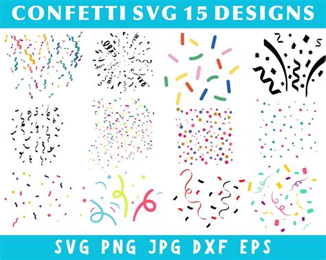 15confetti Digital Download Designs Confetti Png Bundle Confetti