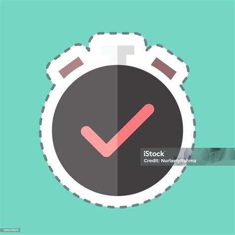 스티커 라인 컷 알람 켜기 인포 그래픽 기호에 적합합니다 편집 가능한 간단한 디자인 디자인 템플릿 벡터 간단한 기호 그림 0명에