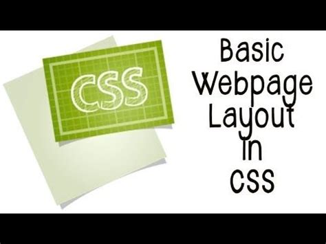 How To Layout A Basic Webpage With Css