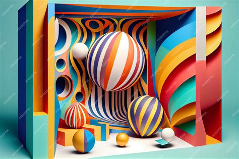 Matrice Dillusion Doptique 3d De La Réalité Remplie Dobjets