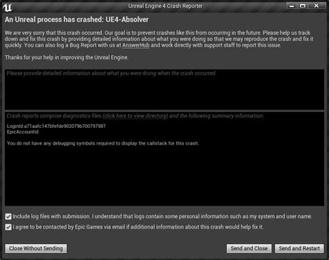 Unreal Engine 4 Crash Reporter Absolver