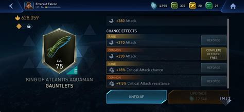 Infinite Loading Bug On Reforge Reroll Rinjustice2mobilegame