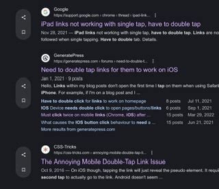 Double Tap Links Apple Community