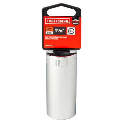 1 1 16 In X 1 2 In Drive Sae 6 Point Deep Socket 1 Pc Craftsman