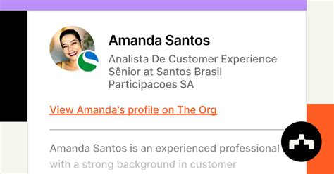 Amanda Santos Analista De Customer Experience Sênior At Santos Brasil