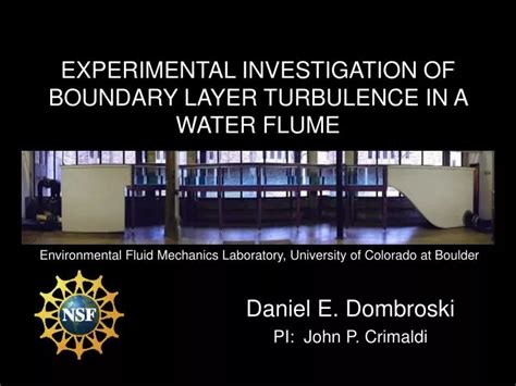 Ppt Experimental Investigation Of Boundary Layer Turbulence In A Water Flume Powerpoint