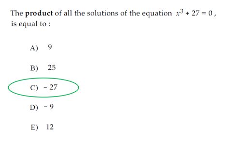 Solved The Product Of All The Solutions Of The Equation X3