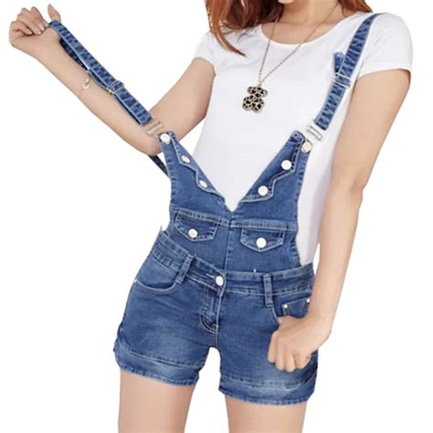 2018 Summer Short Denim Jumpsuit Women Casual Jeans Romper Playsuits