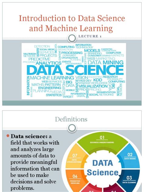 Intro Da And Ml Lecture 1 S 2 Pdf Machine Learning Data