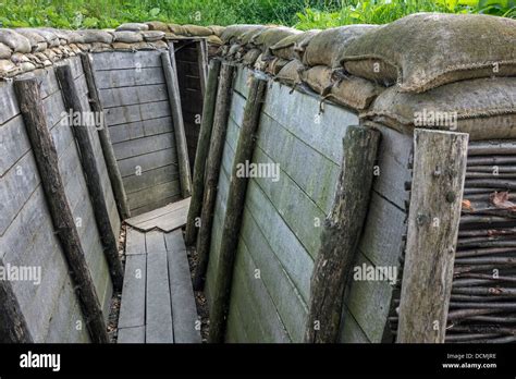 Reconstruction Of First World War One Trench In The Wwi Memorial Museum