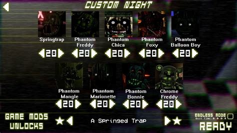 How I Beat Fnaf 3 Deluxes Max Custom Night Youtube