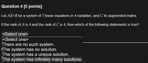 Solved Question Points Let AX B Be A System Of Chegg