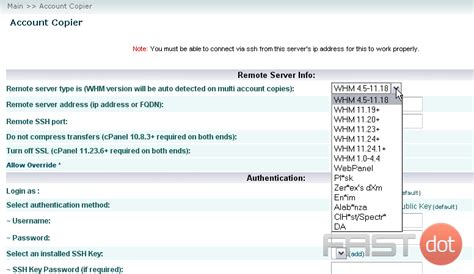 Copy Multiple Accounts To Whm Using Ssh