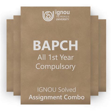 Bapch 1st Year Compulsory Solved Assignment Combo 2022 23 Gyaniversity Publications