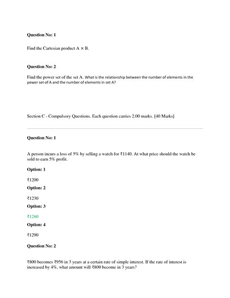 Solution Basic Mathematics Sample Question Paper Set Theory Studypool