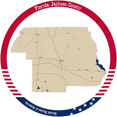 Map Of Jackson County In Florida Usa Stock Vector Illustration Of Florida United 324902787
