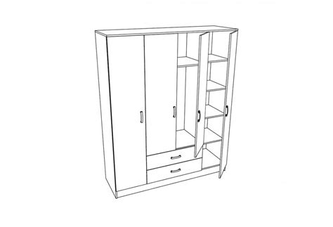 Гардероб Iva 4k2f снежен дъб • Гардероби • Мебели Монема