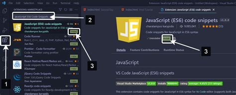 Visual Studio Code Tutorial Javascript Es6 Code Snippets Extension