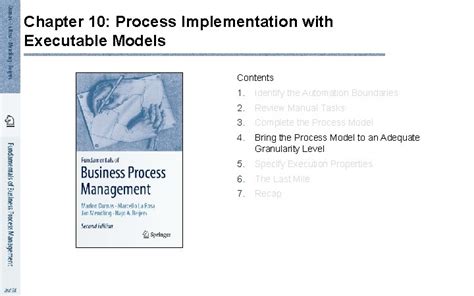 chapter 10 process implementation with executable models contents