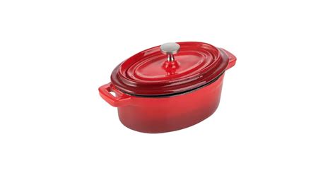 Кастрюля для запекания, чугун, 250 мл, 90 мм, красный, черный купить по ...