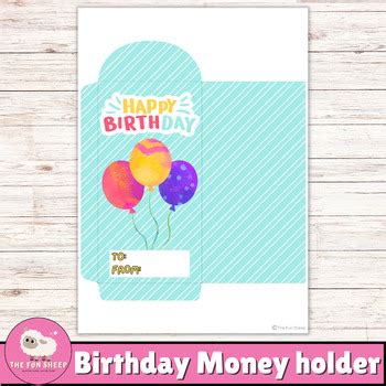 Birthday Money Holder Printable Birthday Money T Envelope Diy Cash