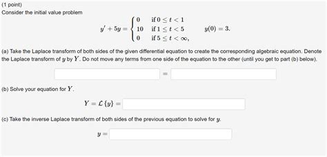Solved Point Consider The Initial Value Problem Chegg