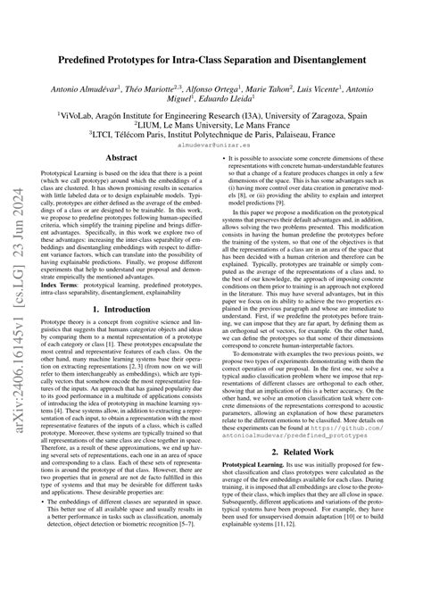 Pdf Predefined Prototypes For Intra Class Separation And Disentanglement