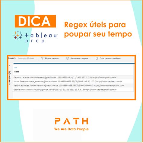 P A T H Dicas Tableau Prep Regex úteis Para Poupar Seu Tempo