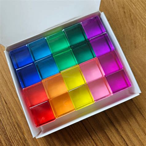 20 Lucite Cube Blocks Playful Little Hearts