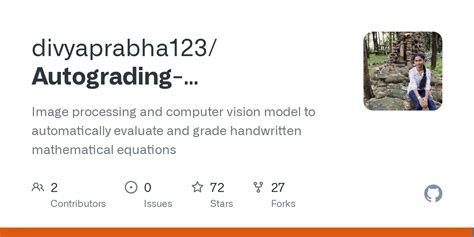 GitHub Divyaprabha Autograding Handwritten Mathematical Worksheets Image Processing And